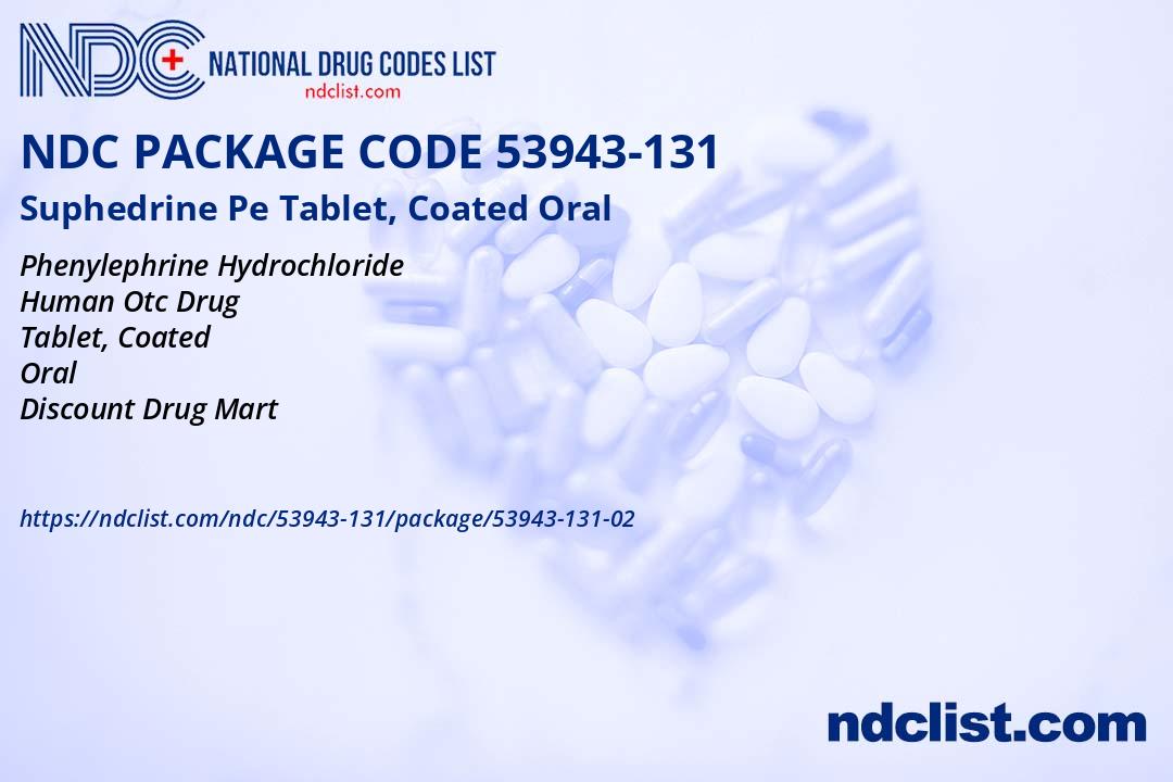 NDC Package 53943-131-02 Suphedrine Pe