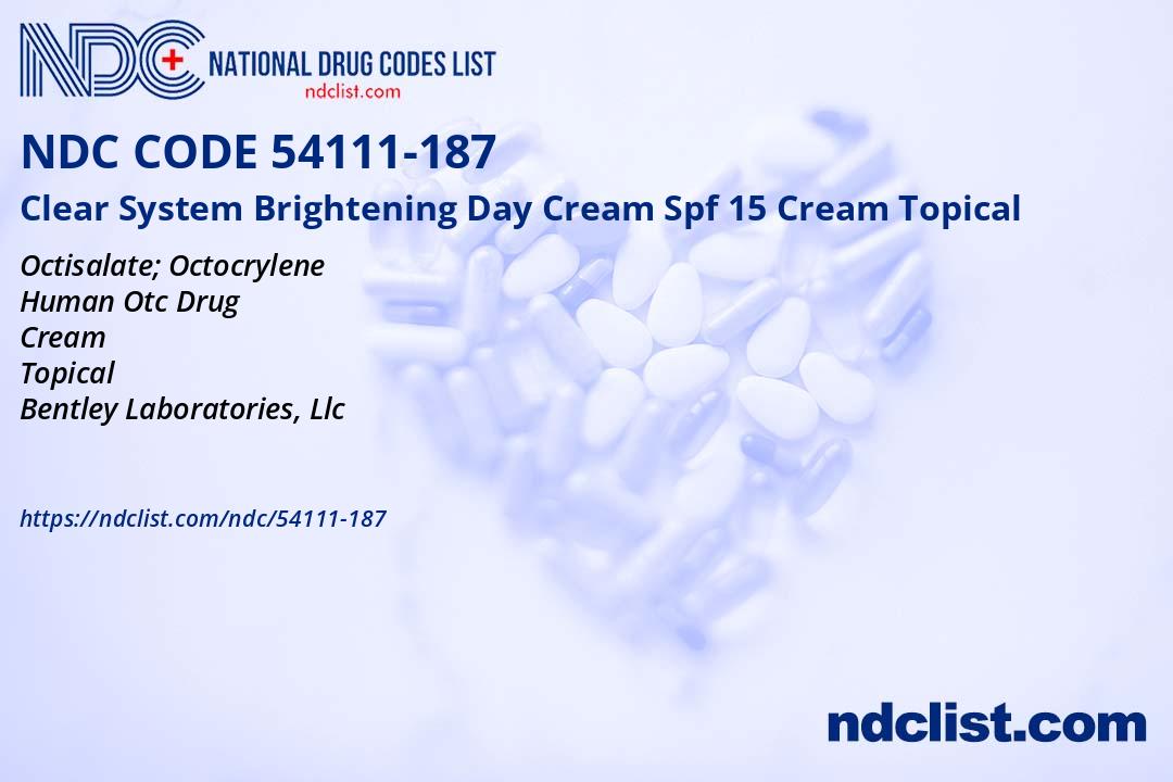 Clear System Brightening Day Cream- NDC54111-187