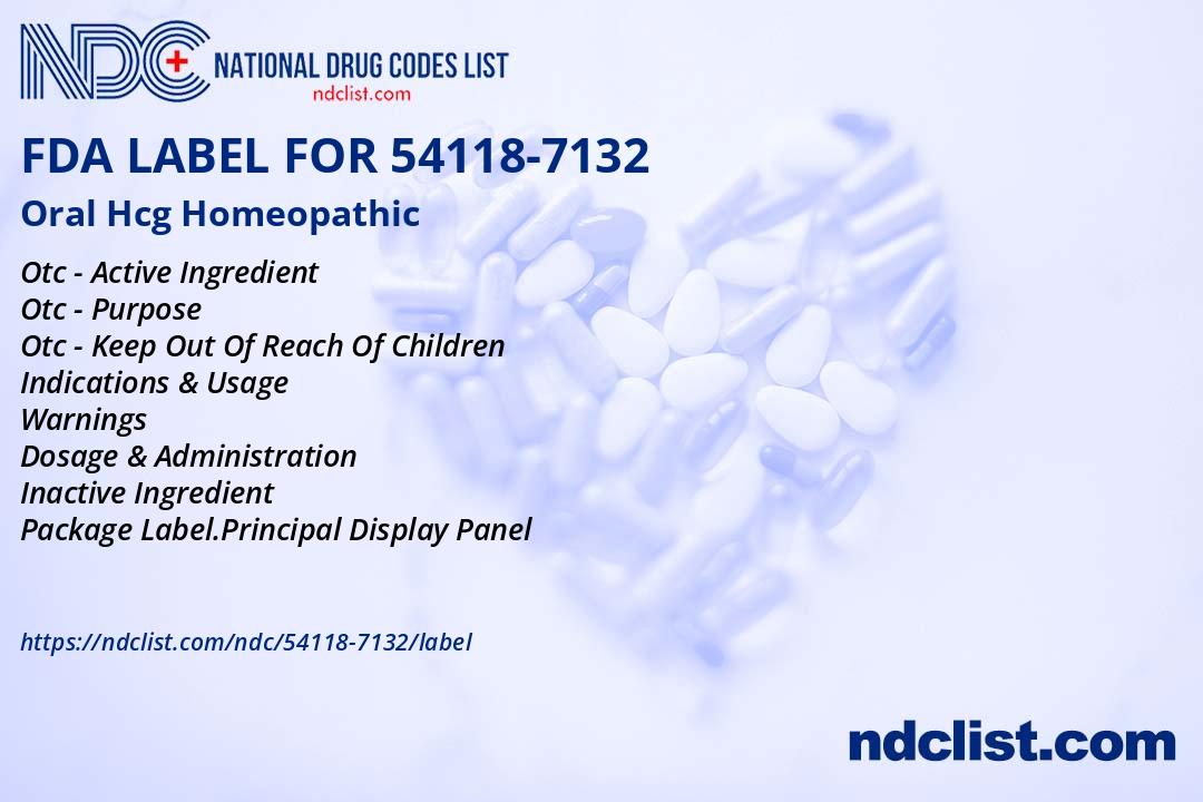 FDA Label for Oral Hcg Homeopathic - Indications, Usage & Precautions
