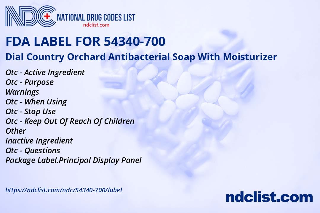 Dial Country Orchard Antibacteria- FDA Label NDC54340-700