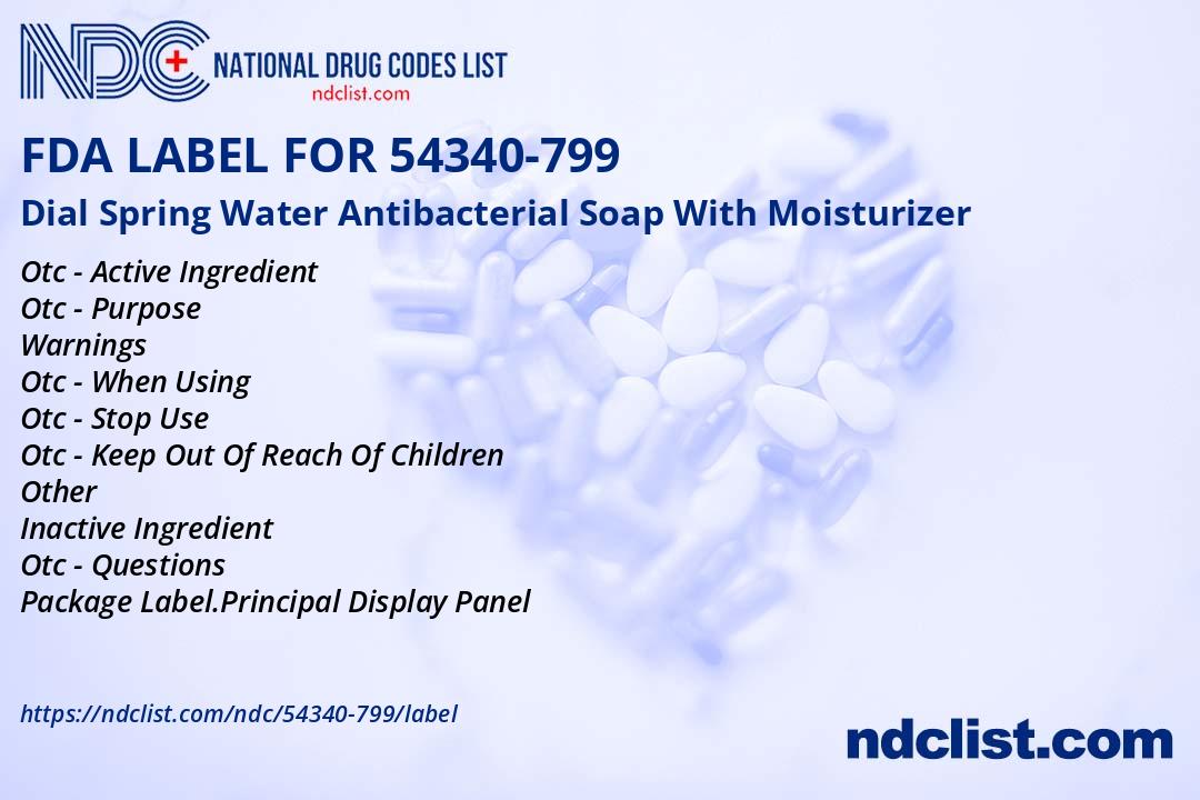 FDA Label for Dial Spring Water Antibacterial Soap With Moisturizer ...
