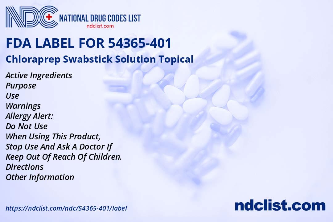 FDA Label for Chloraprep Swabstick Solution Topical - Indications ...