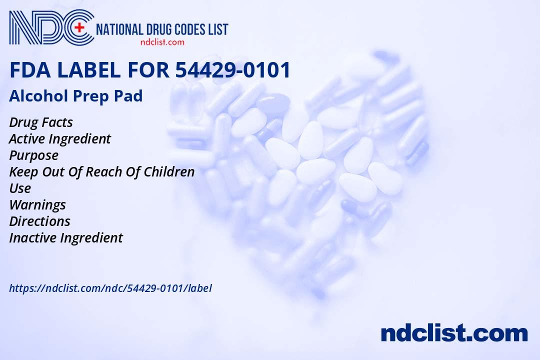 FDA Label for Alcohol Prep Pad - Indications, Usage & Precautions