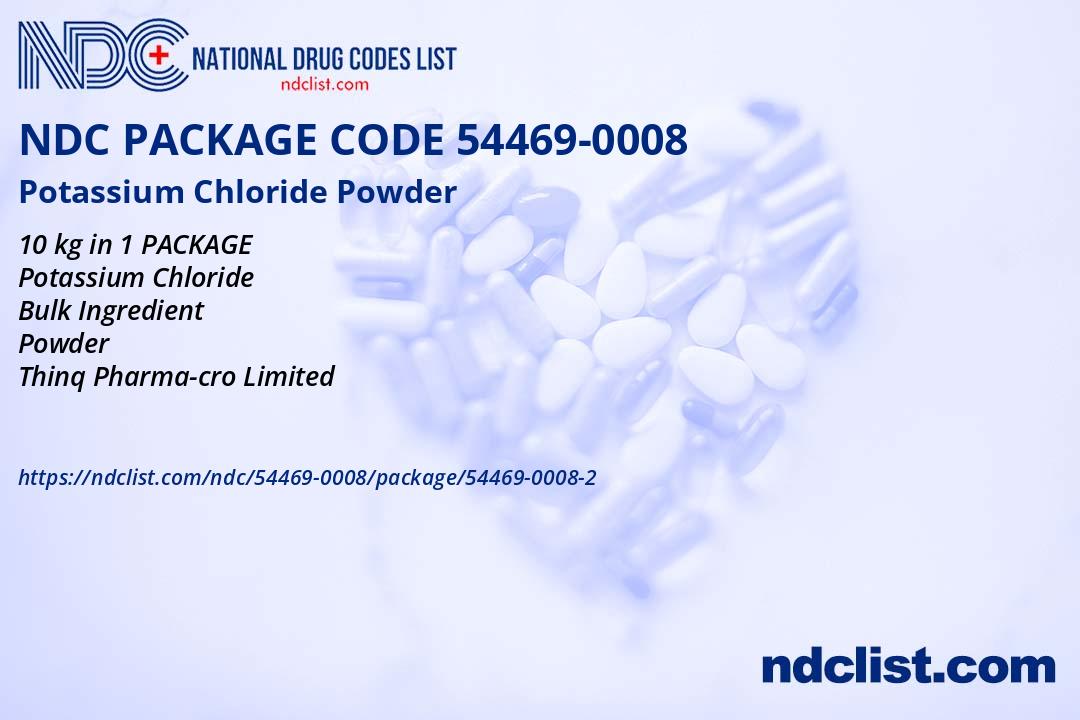 NDC Package 54469-0008-2 Potassium Chloride Powder