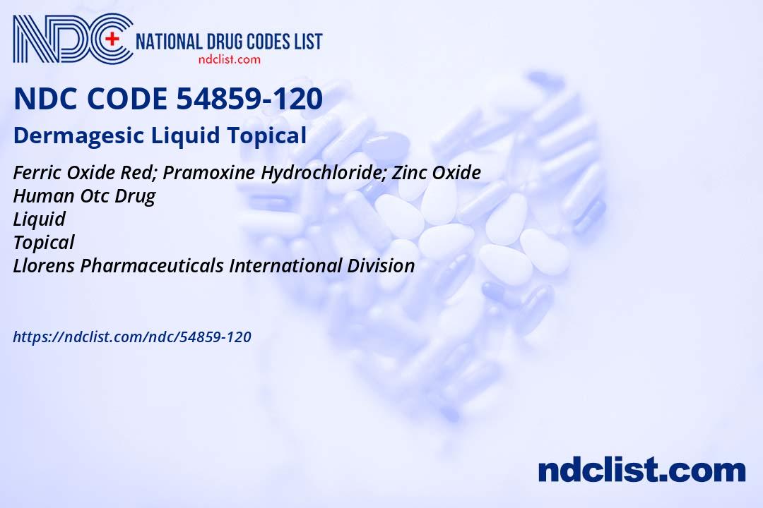 NDC 54859-120 Dermagesic Liquid Topical