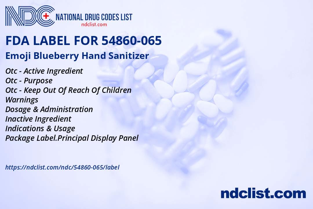 FDA Label for Emoji Blueberry Hand Sanitizer - Indications, Usage ...
