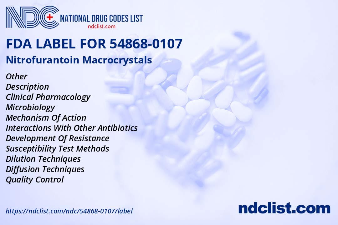 FDA Label for Nitrofurantoin Macrocrystals - Indications, Usage ...