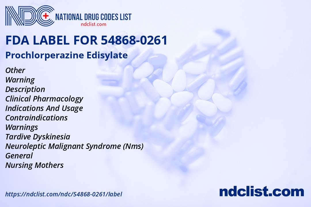 FDA Label for Prochlorperazine Edisylate - Indications, Usage & Precautions