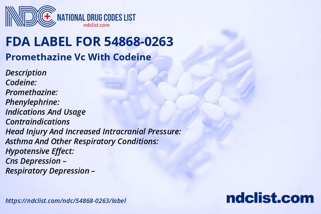FDA Label for Promethazine Vc With Codeine - Indications, Usage ...