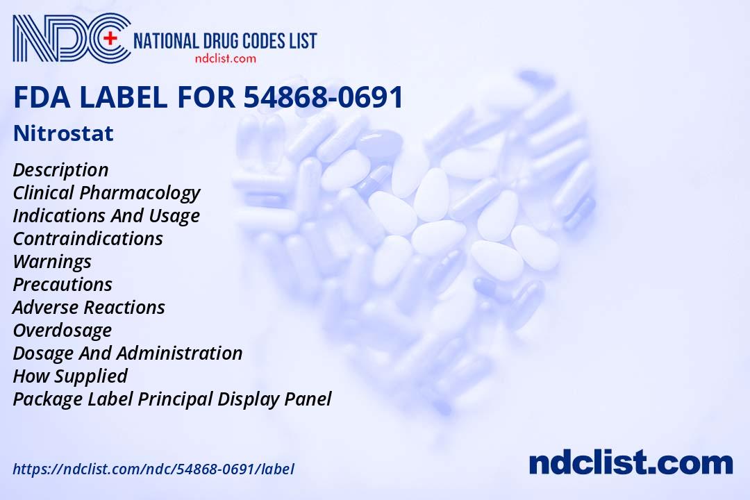 FDA Label for Nitrostat - Indications, Usage & Precautions
