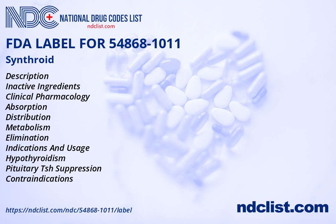 FDA Label for Synthroid - Indications, Usage & Precautions