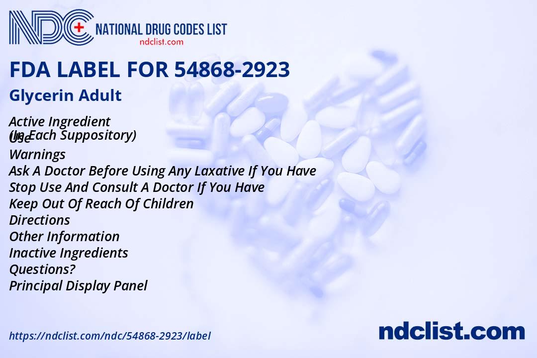 FDA Label for Glycerin Adult - Indications, Usage & Precautions