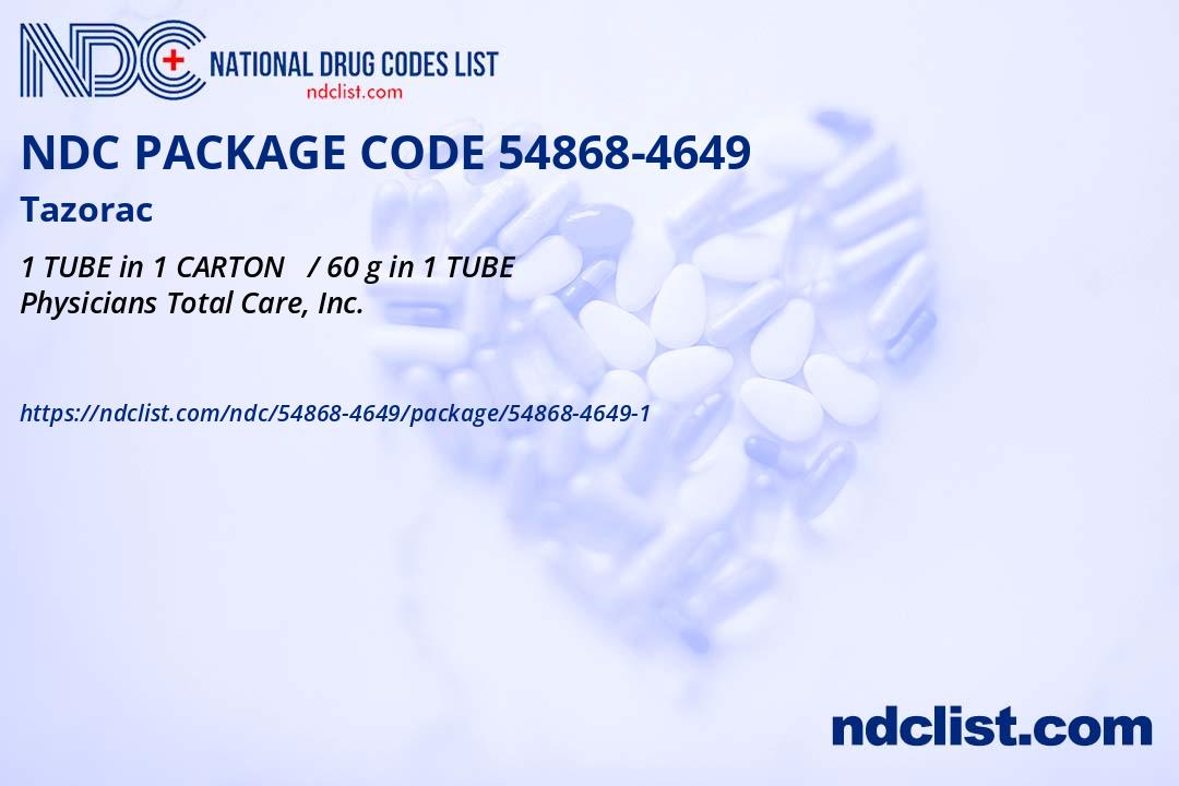 NDC Package 54868-4649-1 Tazorac