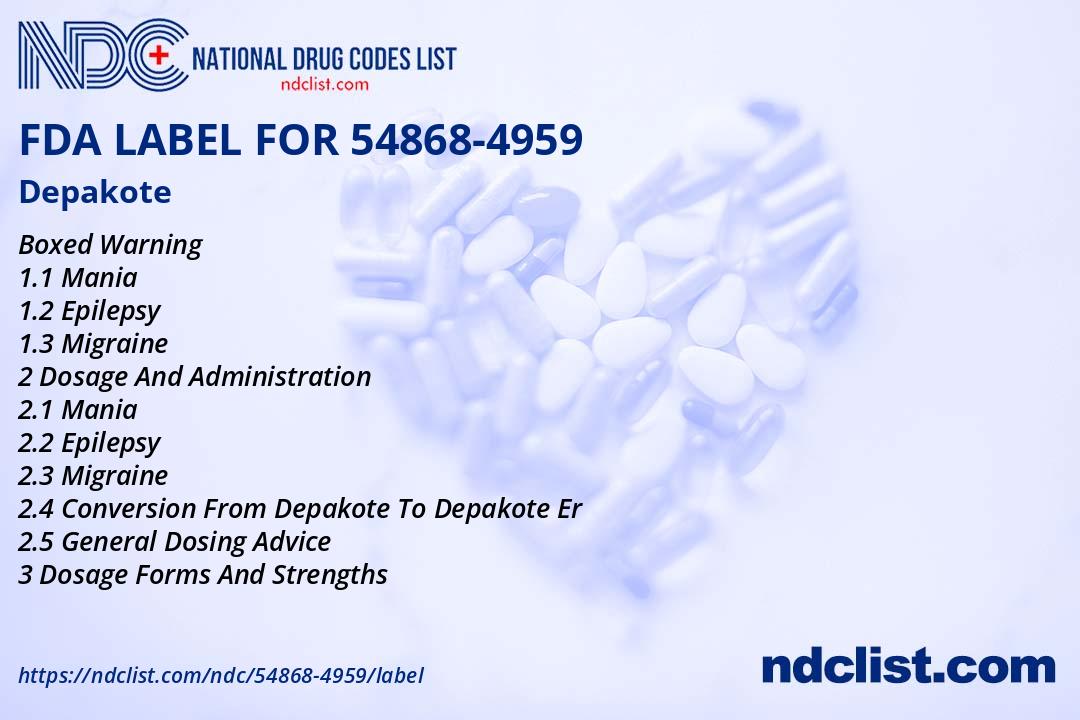 FDA Label for Depakote - Indications, Usage & Precautions