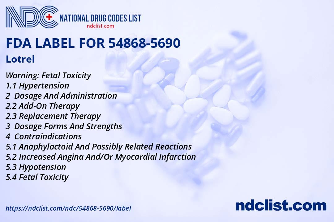 FDA Label for Lotrel - Indications, Usage & Precautions