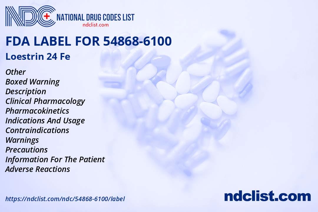 FDA Label for Loestrin 24 Fe - Indications, Usage & Precautions
