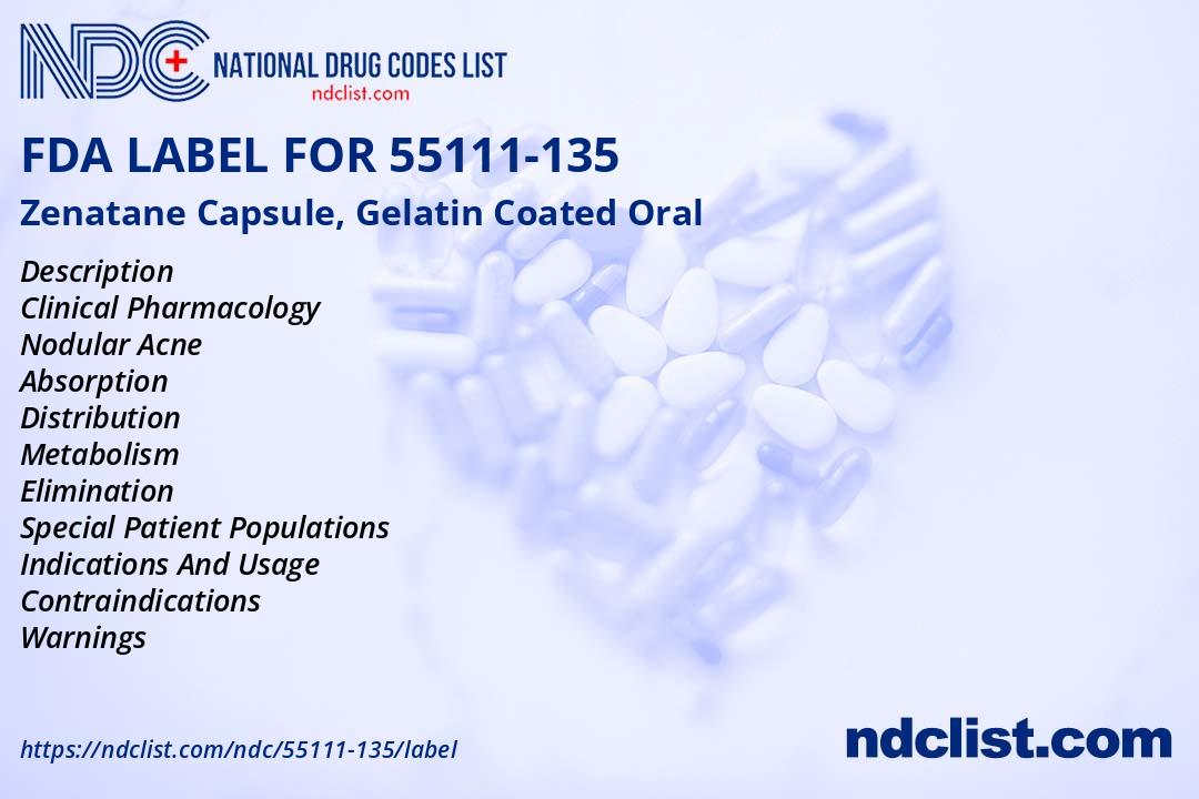 FDA Label for Zenatane Capsule, Gelatin Coated Oral - Indications ...