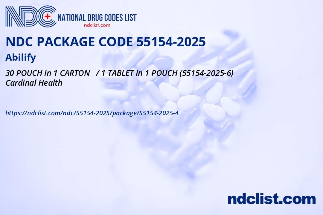 NDC Package 55154-2025-4 Abilify