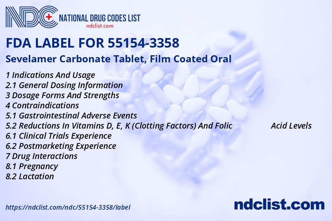 FDA Label for Sevelamer Carbonate Tablet, Film Coated Oral ...