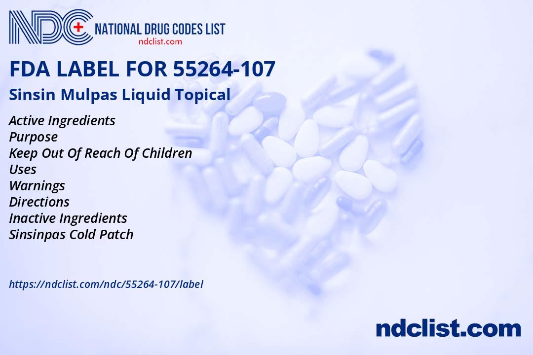 Sinsin Mulpas Liquid FDA Label - NDC 55264-107