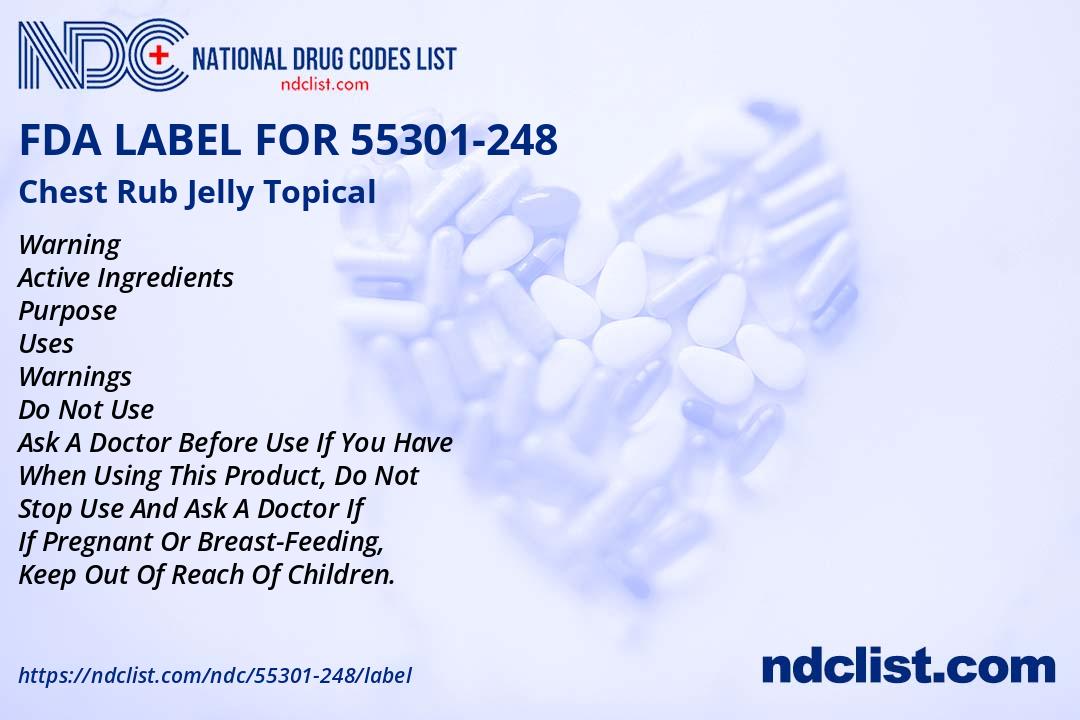 FDA Label for Chest Rub Jelly Topical - Indications, Usage & Precautions