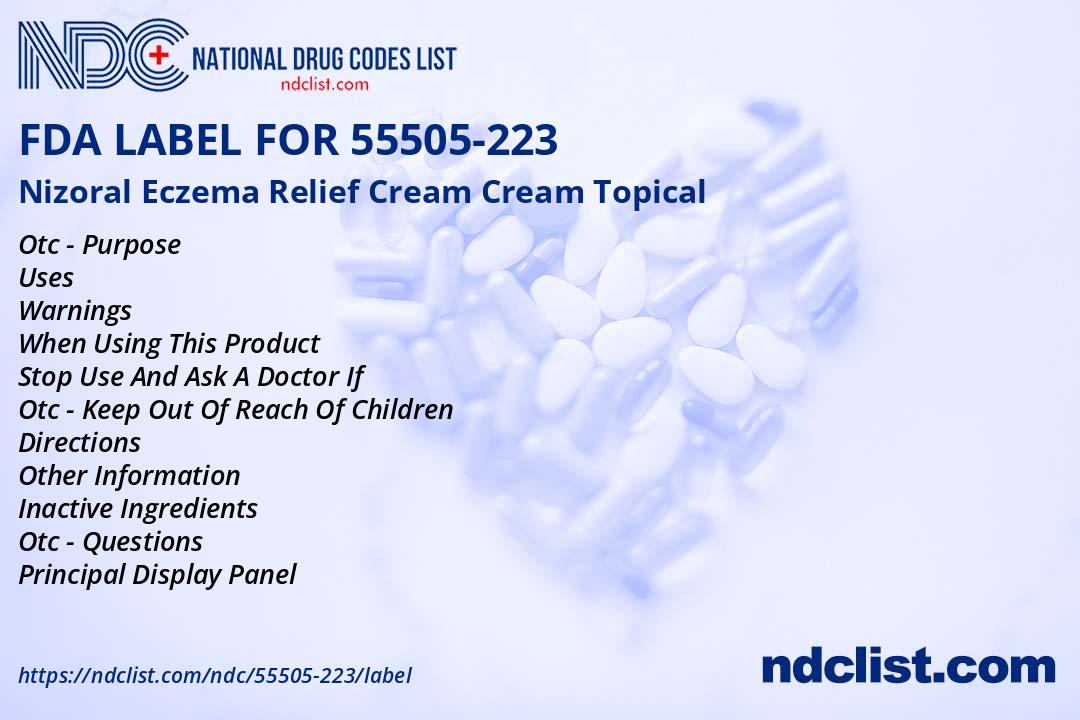 Nizoral Eczema Relief Cream Cream FDA Label - NDC 55505-223