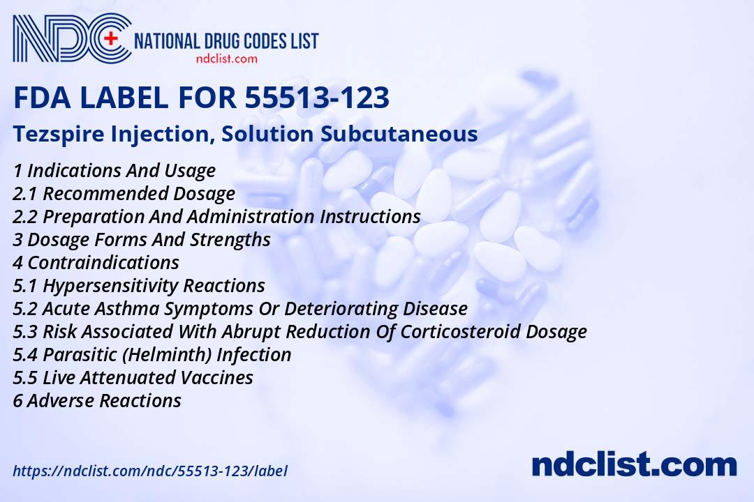 FDA Label for Tezspire Injection, Solution Subcutaneous - Indications ...
