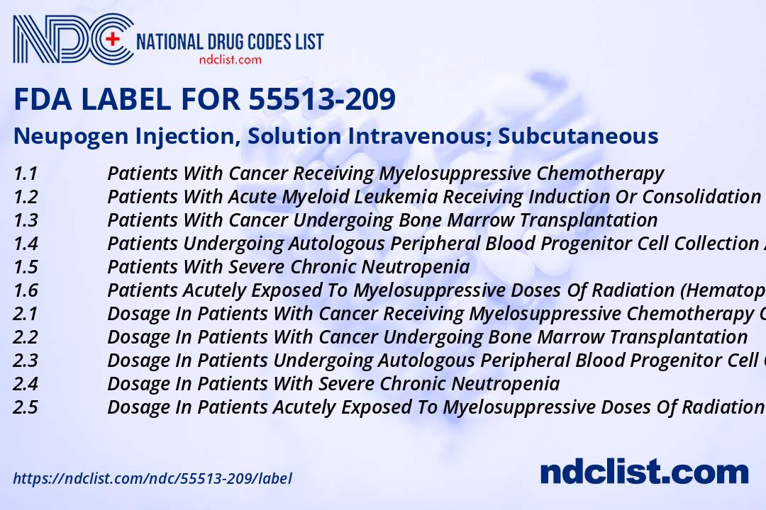 FDA Label for Neupogen Injection, Solution Intravenous; Subcutaneous ...
