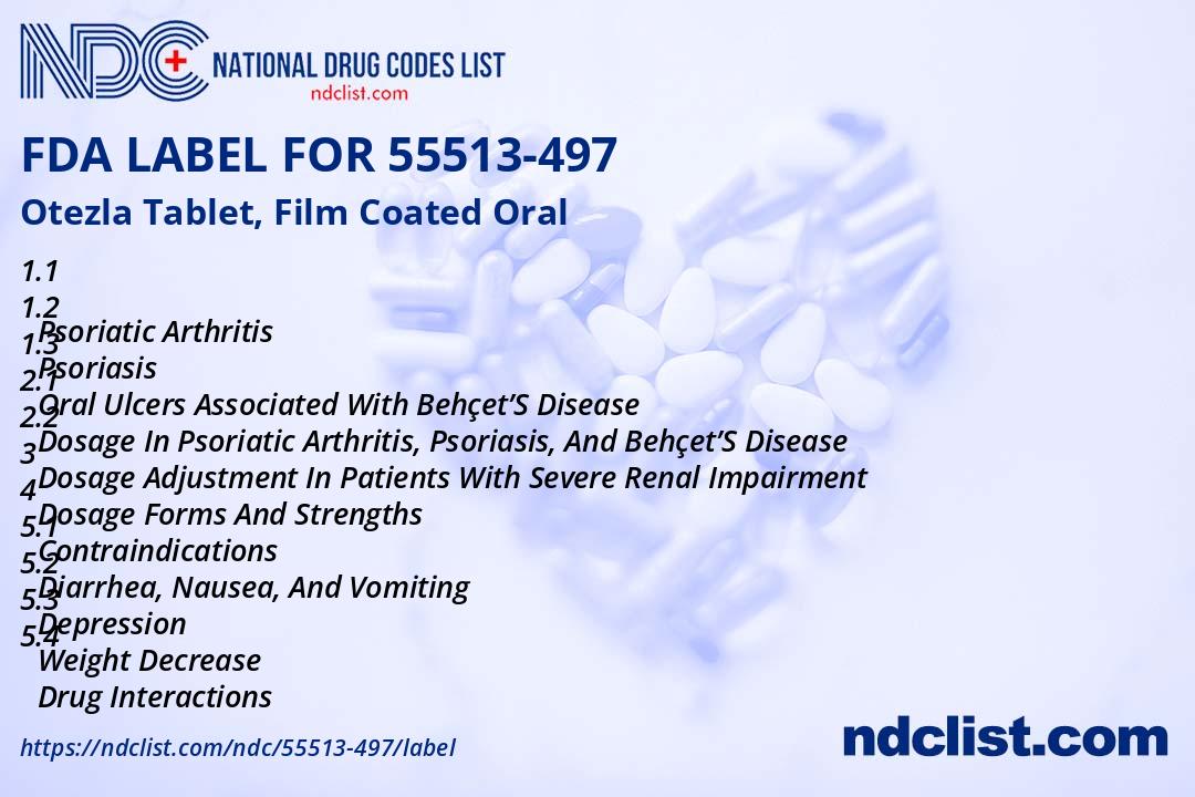FDA Label for Otezla Tablet, Film Coated Oral - Indications, Usage ...