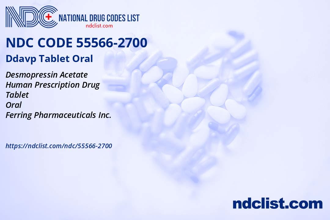 NDC 55566-2700 Ddavp Tablet Oral