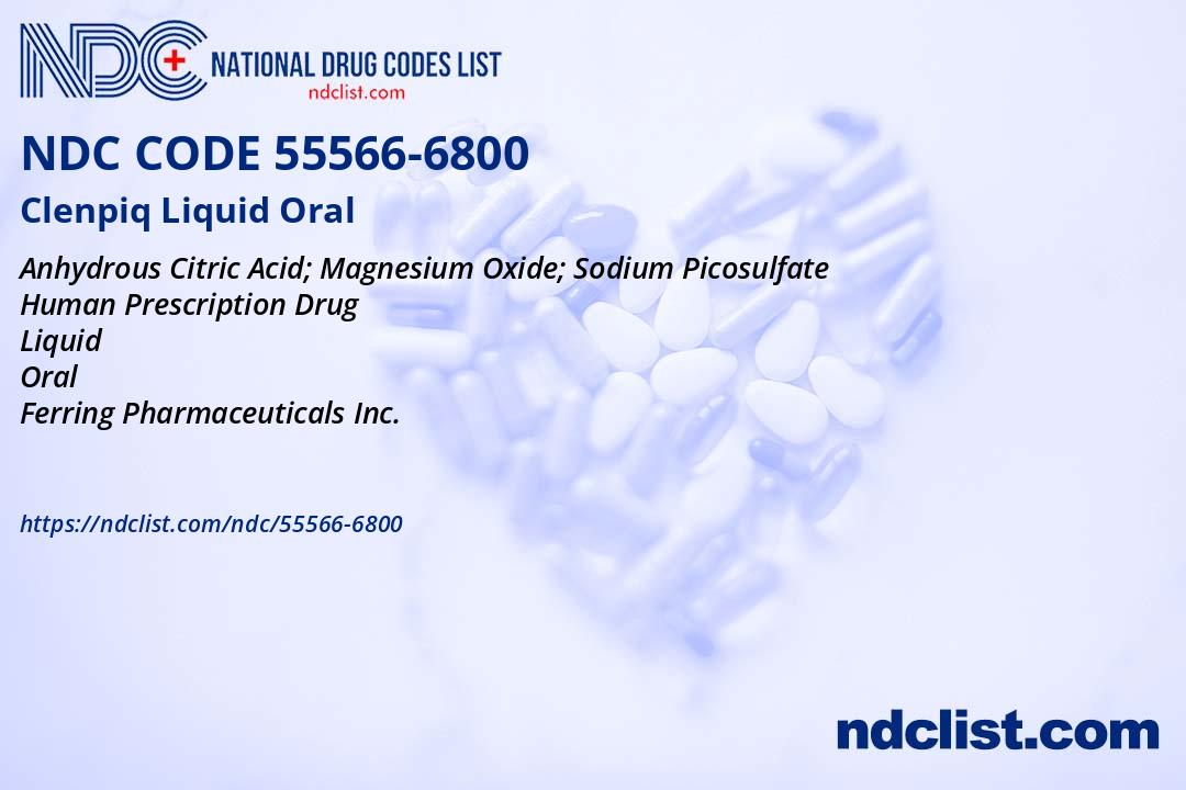 NDC 55566-6800 Clenpiq Liquid Oral