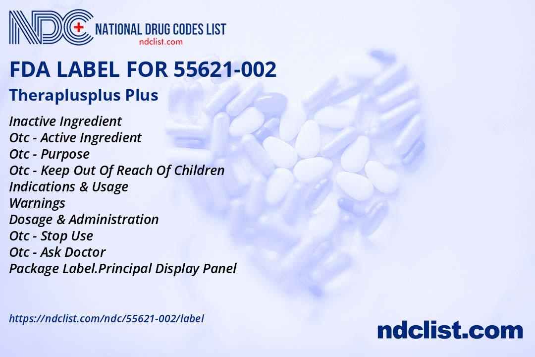 FDA Label for Theraplusplus Plus - Indications, Usage & Precautions