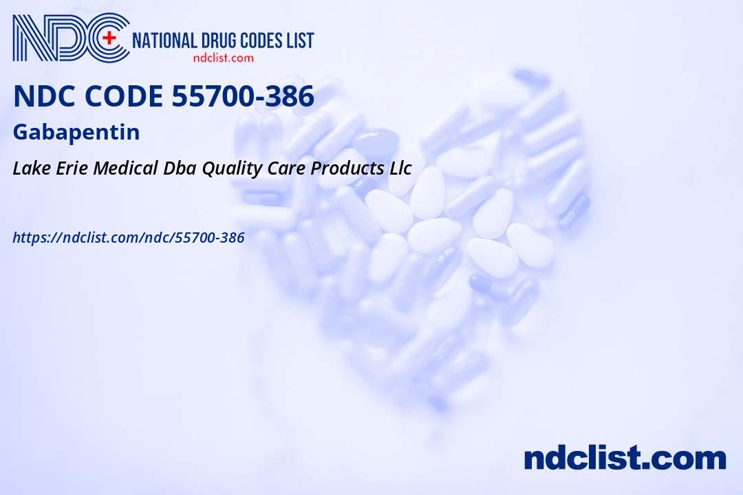 NDC 55700-386 Gabapentin