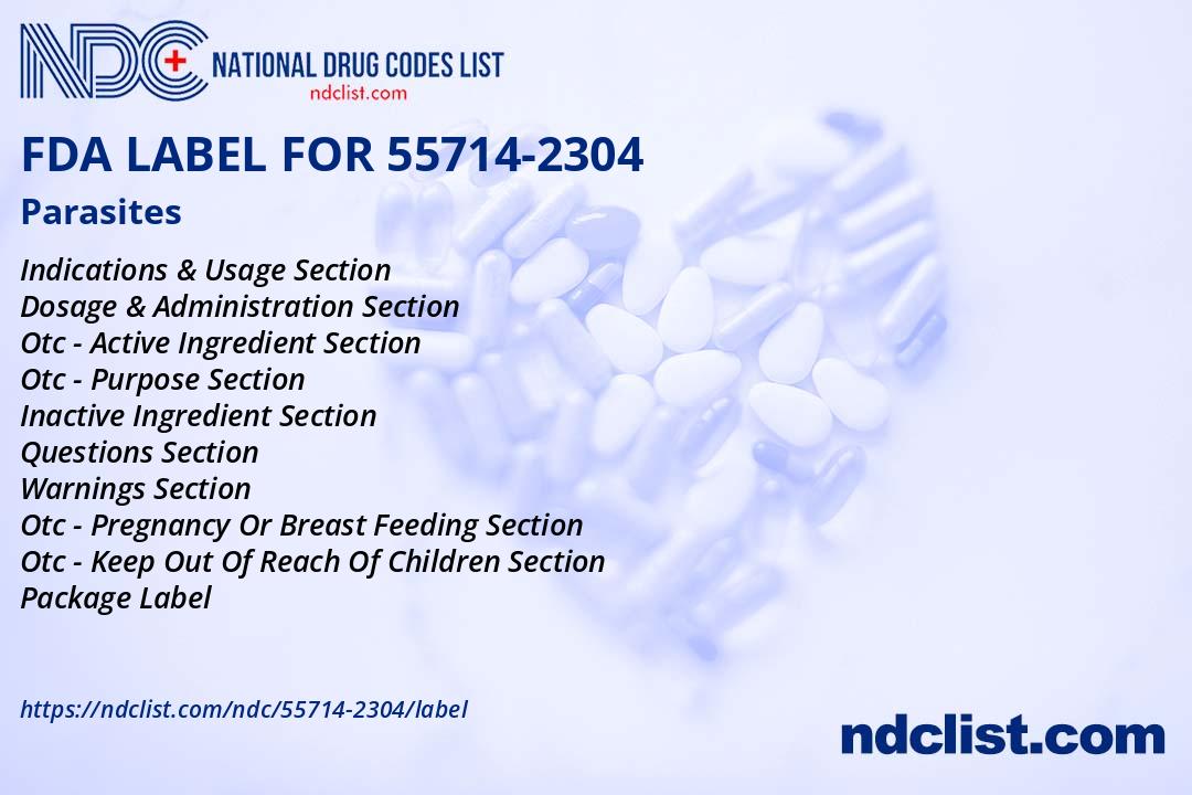 FDA Label for Parasites - Indications, Usage & Precautions