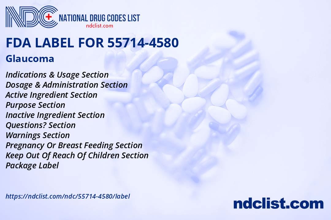 FDA Label for Glaucoma - Indications, Usage & Precautions