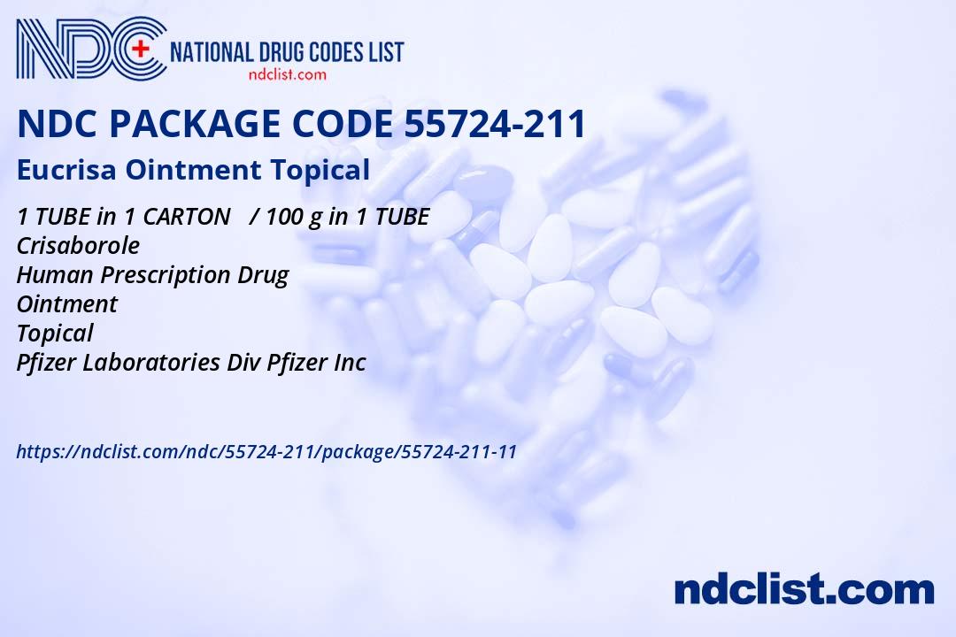 NDC Package 55724-211-11 Eucrisa Ointment Topical