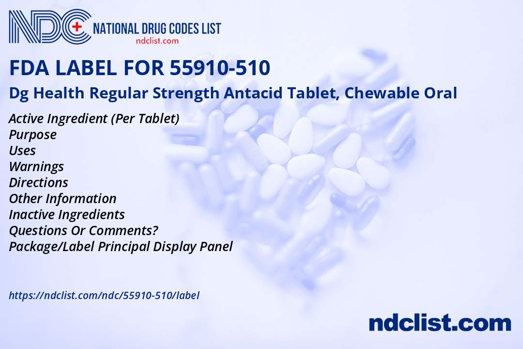 Dg Health Regular Strength FDA Label - NDC 55910-510
