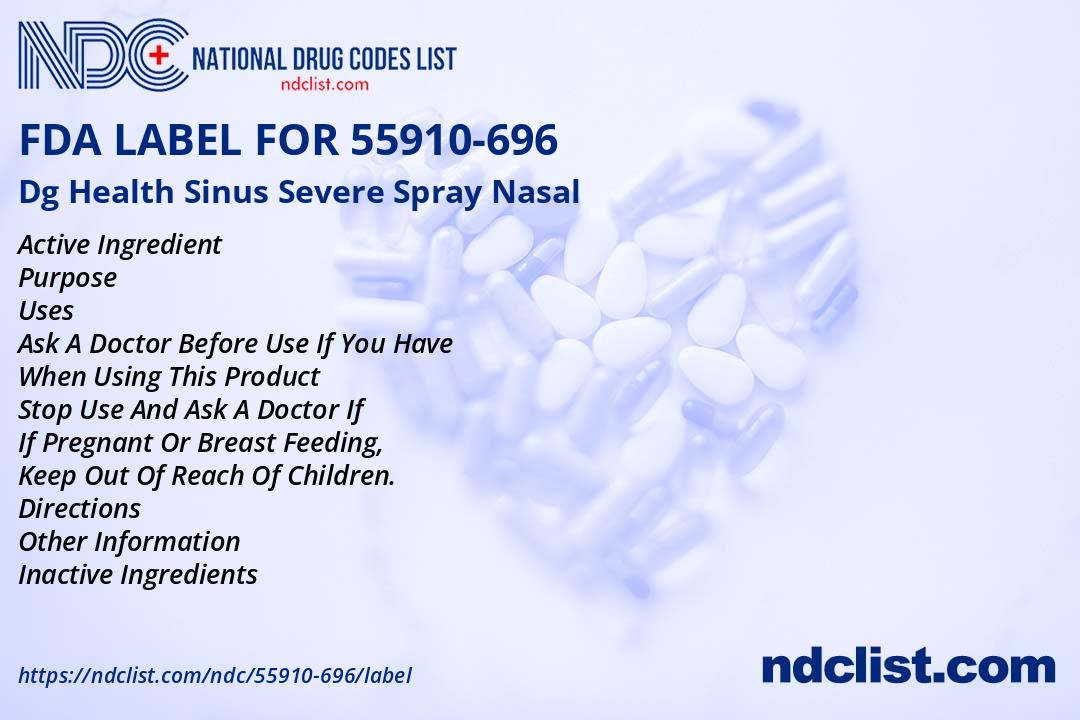 FDA Label for Dg Health Sinus Severe Spray Nasal - Indications, Usage ...