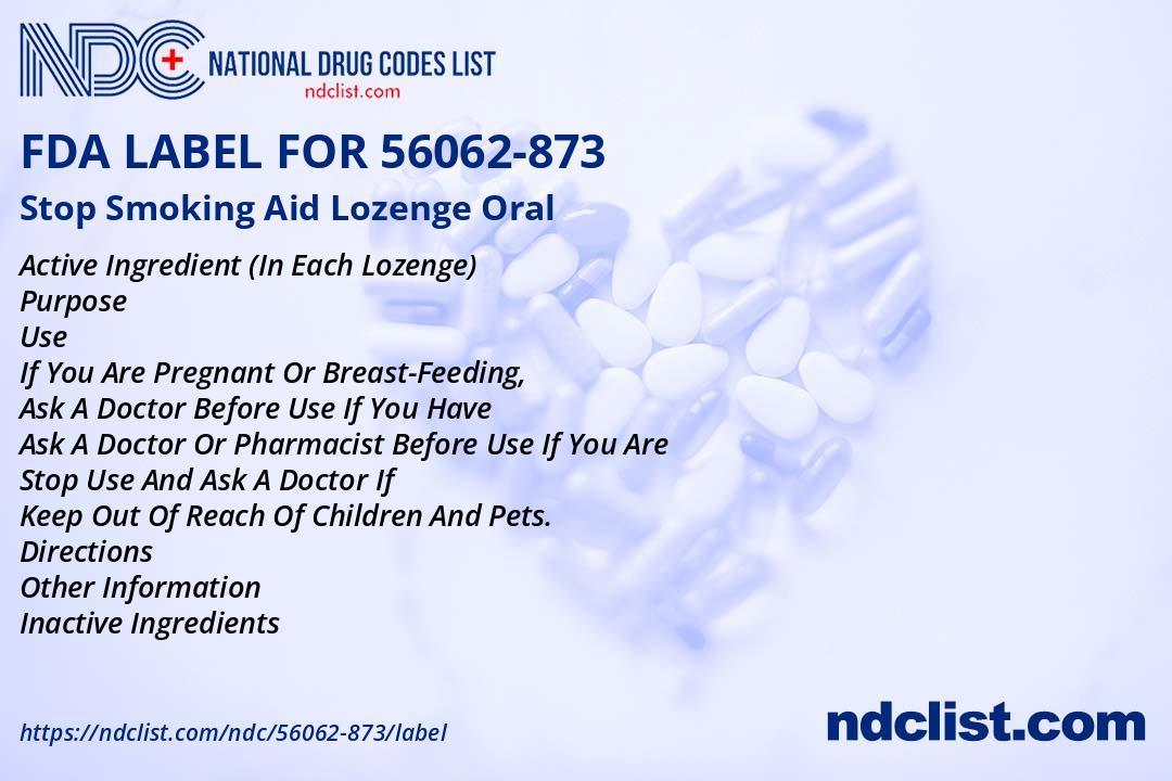 FDA Label for Stop Smoking Aid Lozenge Oral - Indications, Usage ...