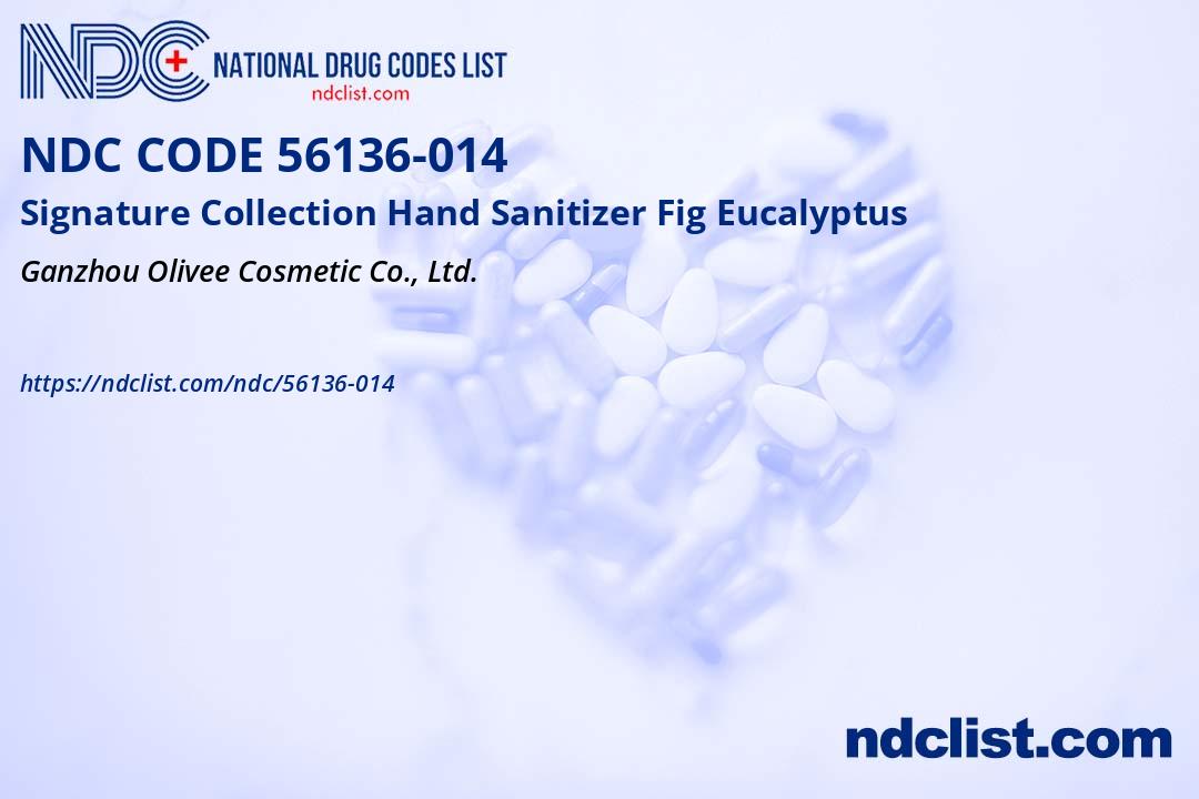 NDC 56136-014 Signature Collection Hand Sanitizer Fig Eucalyptus