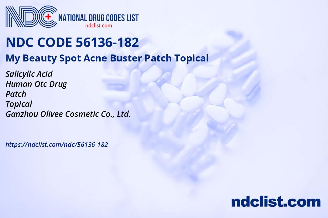 NDC 56136-182 My Beauty Spot Acne Buster Patch Topical