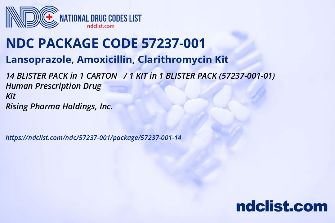 Lansoprazole, Amoxicillin, Clarithromycin- NDC57237-001-14