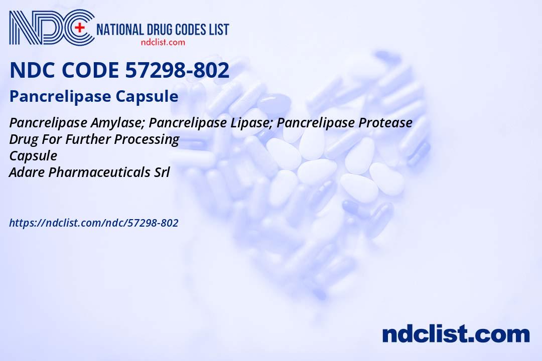 NDC 57298-802 Pancrelipase Capsule