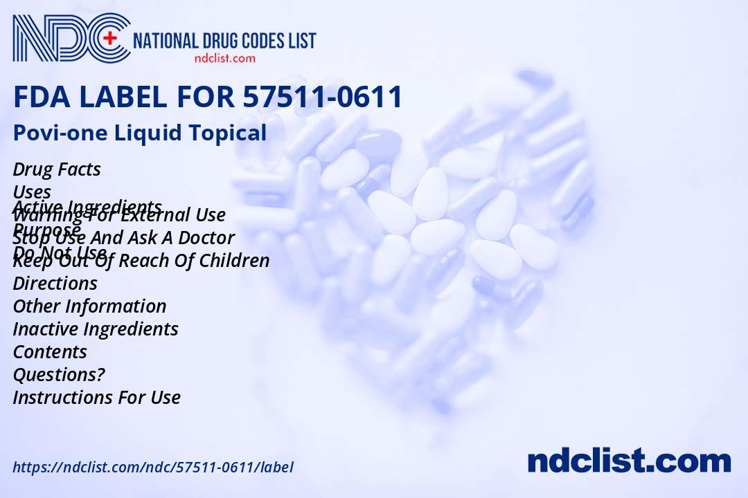 FDA Label for Povi-one Liquid Topical - Indications, Usage & Precautions