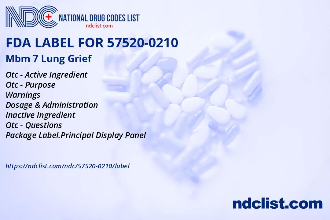 FDA Label for Mbm 7 Lung Grief - Indications, Usage & Precautions