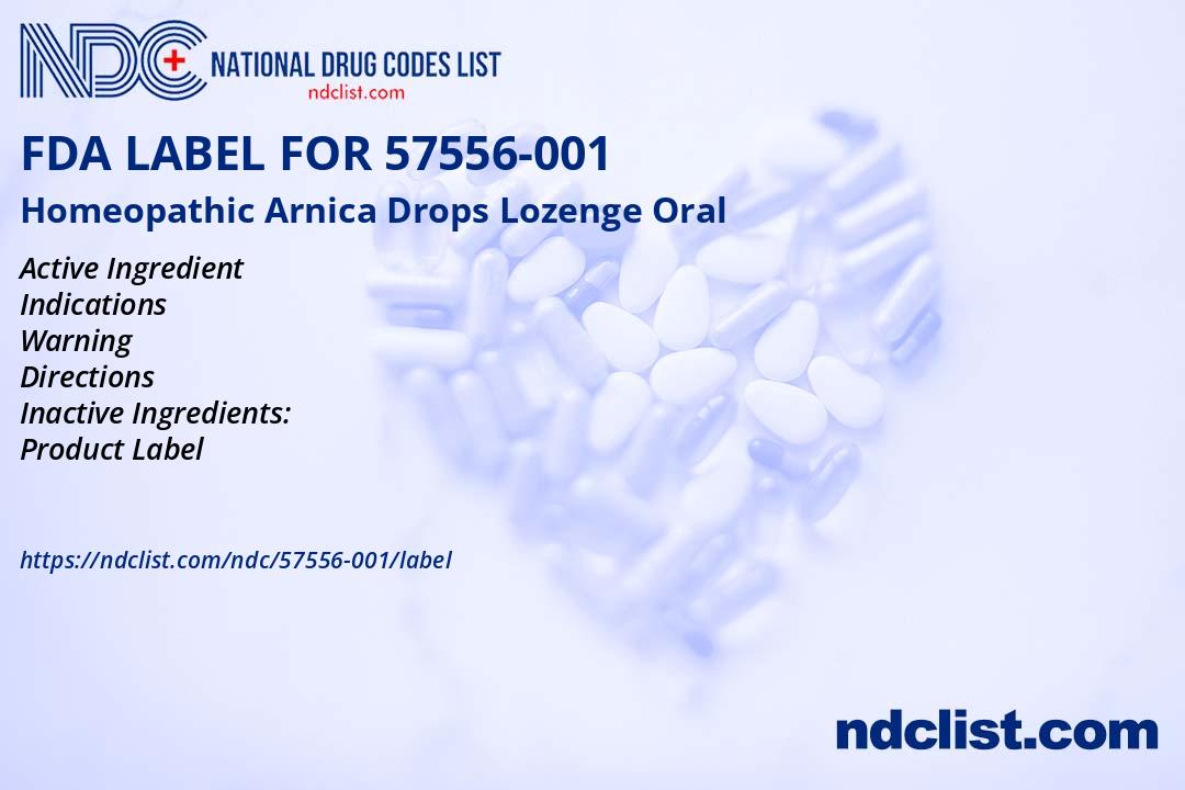 FDA Label for Homeopathic Arnica Drops Lozenge Oral - Indications ...