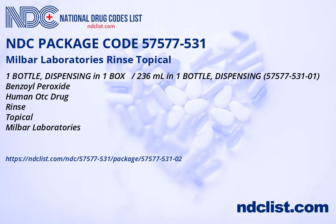 NDC Package 57577-531-02 Milbar Laboratories Rinse Topical
