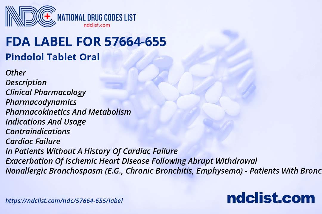 FDA Label for Pindolol Tablet Oral - Indications, Usage & Precautions