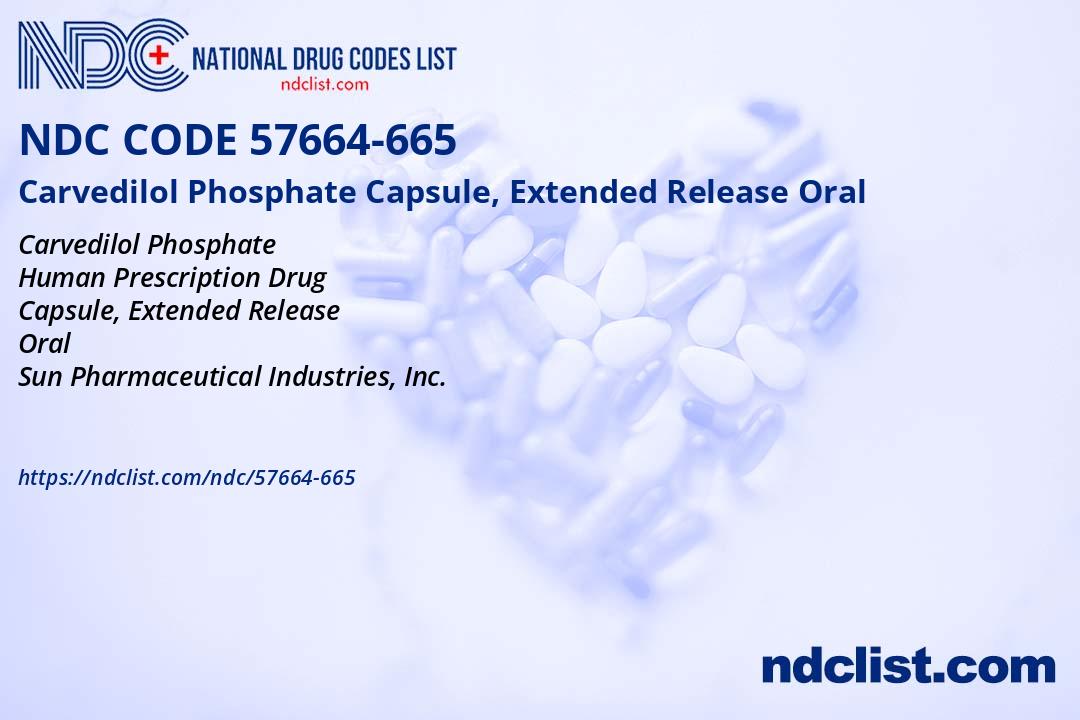 Carvedilol Phosphate Capsule, Extended Release- NDC57664-665