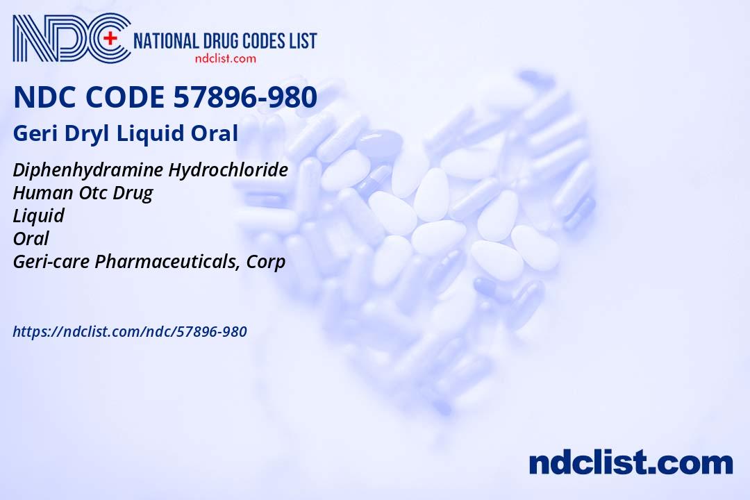 Geri Dryl Liquid - NDC 57896-980